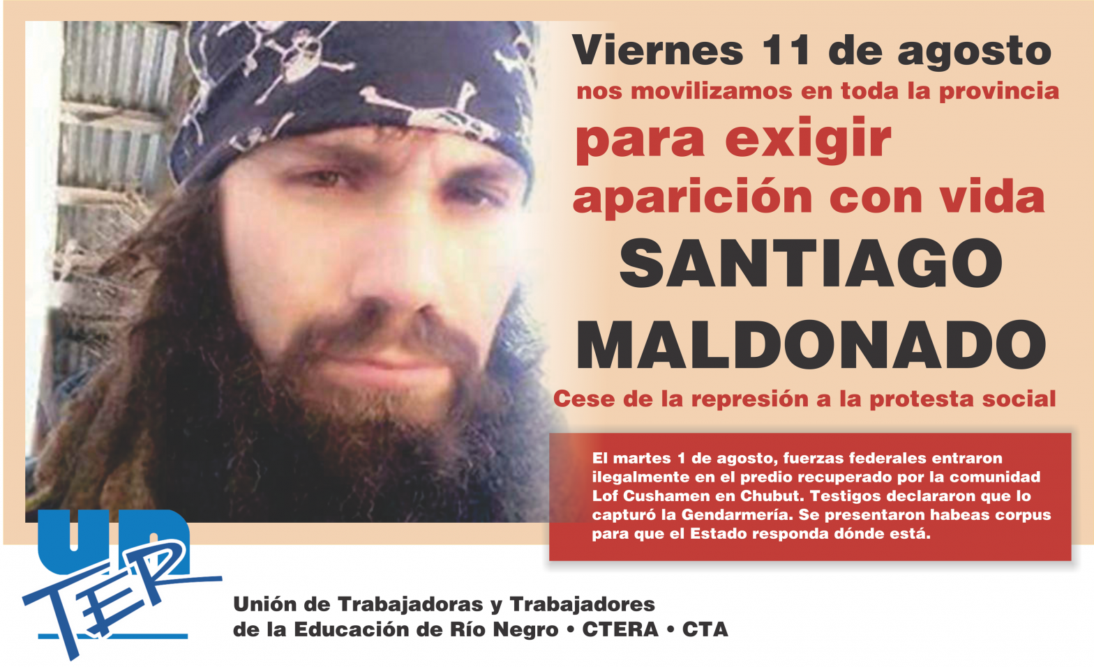 Aparición con vida de Santiago Maldonado – UnTER